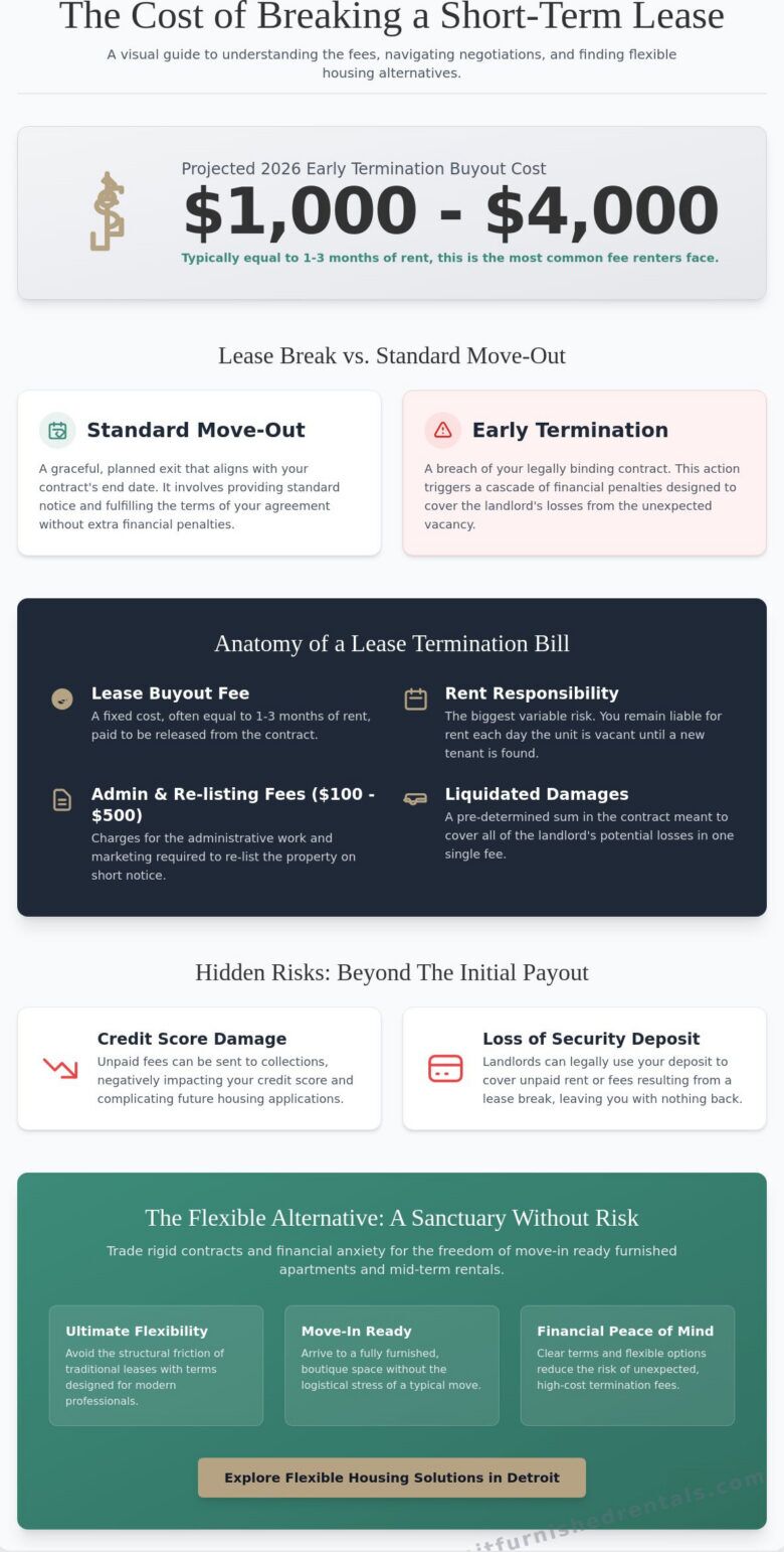 The Real Cost of Breaking a Short-Term Lease: A 2026 Financial Guide